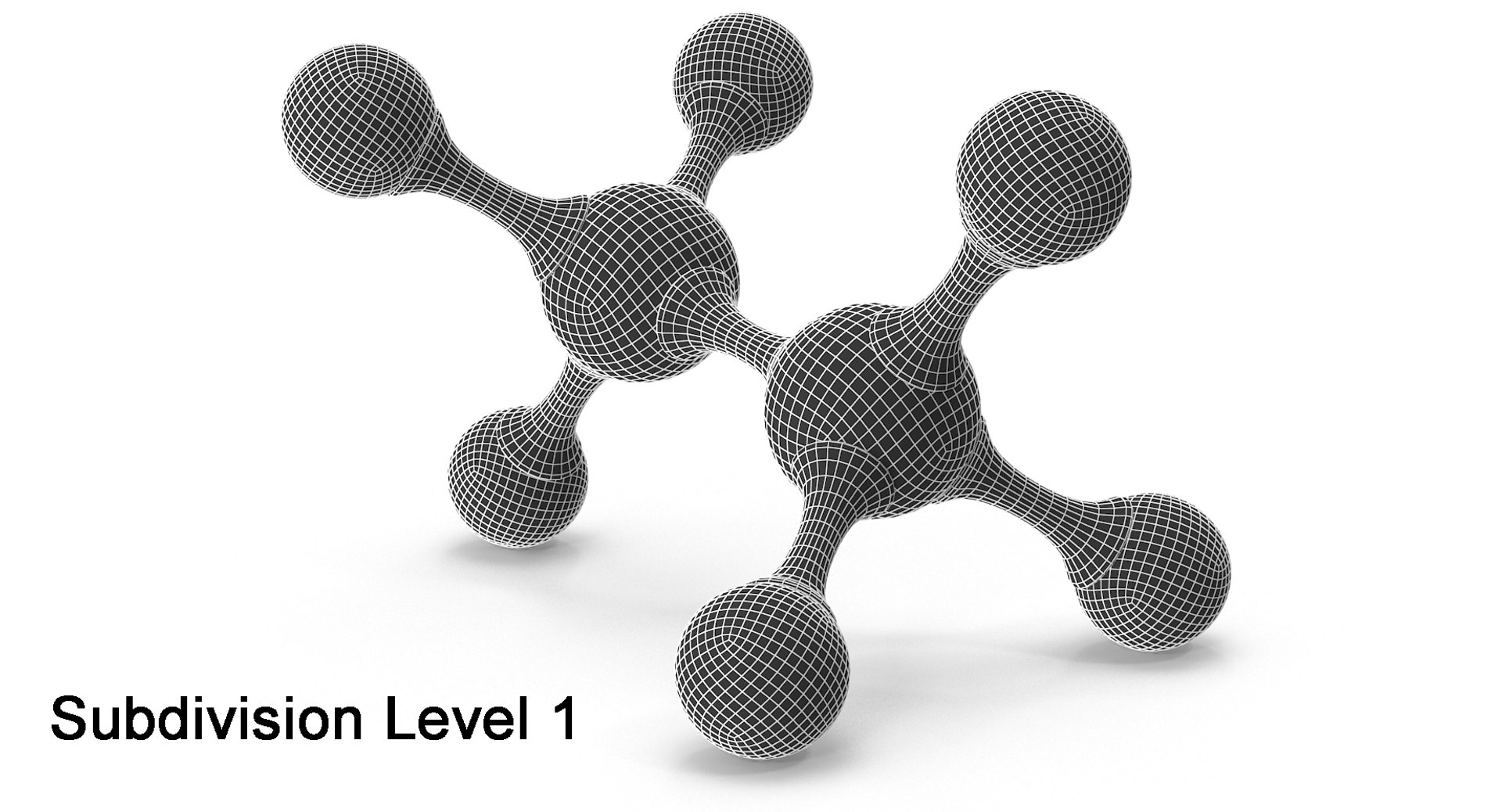 3D ethane molecular model - TurboSquid 1274306