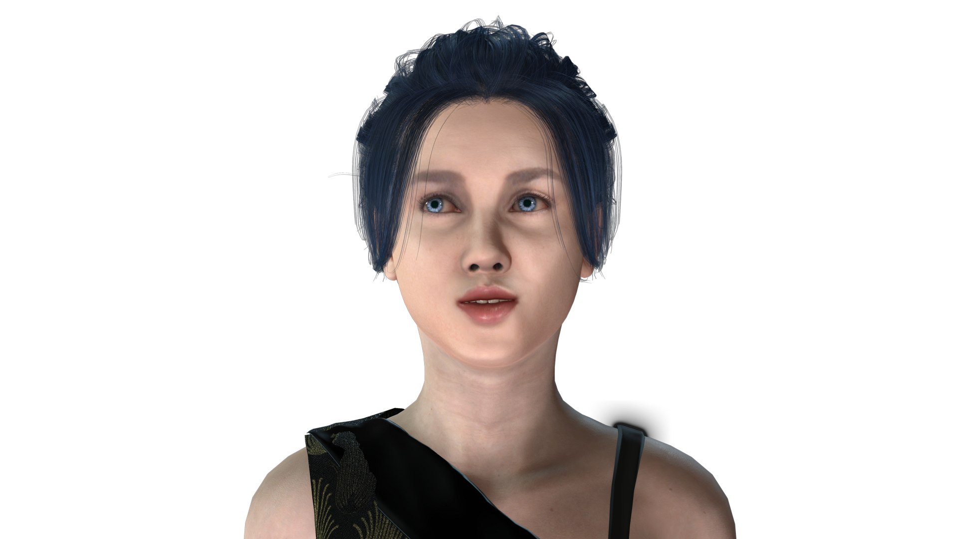 Sci-Fi Princess 3D Model Cyberpunk Royalty With Metallic Arms Model ...