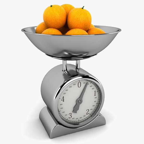 3d retro kitchen scale