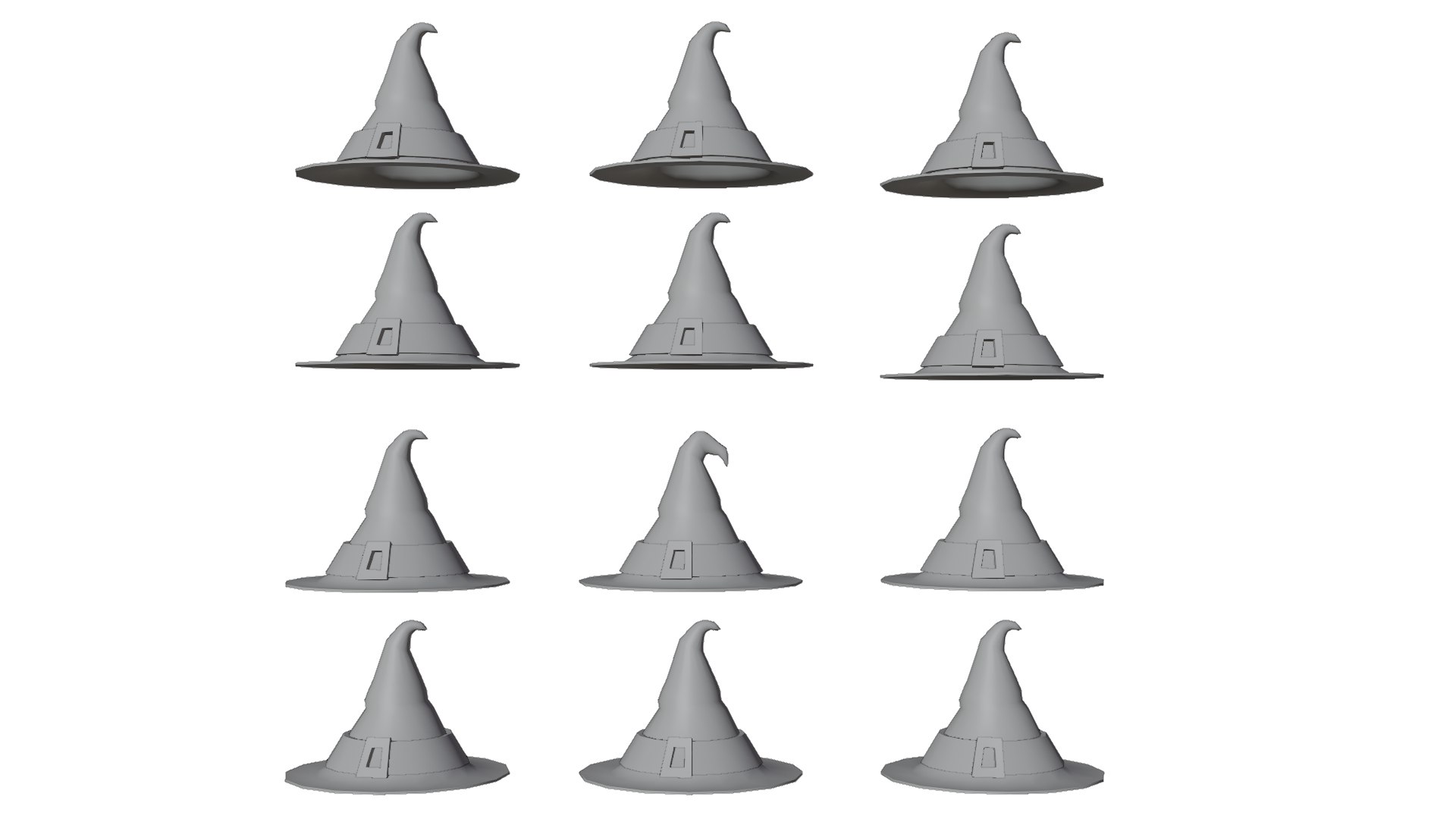 3D Wizard Hats Collection - Low Poly Model - TurboSquid 1814673