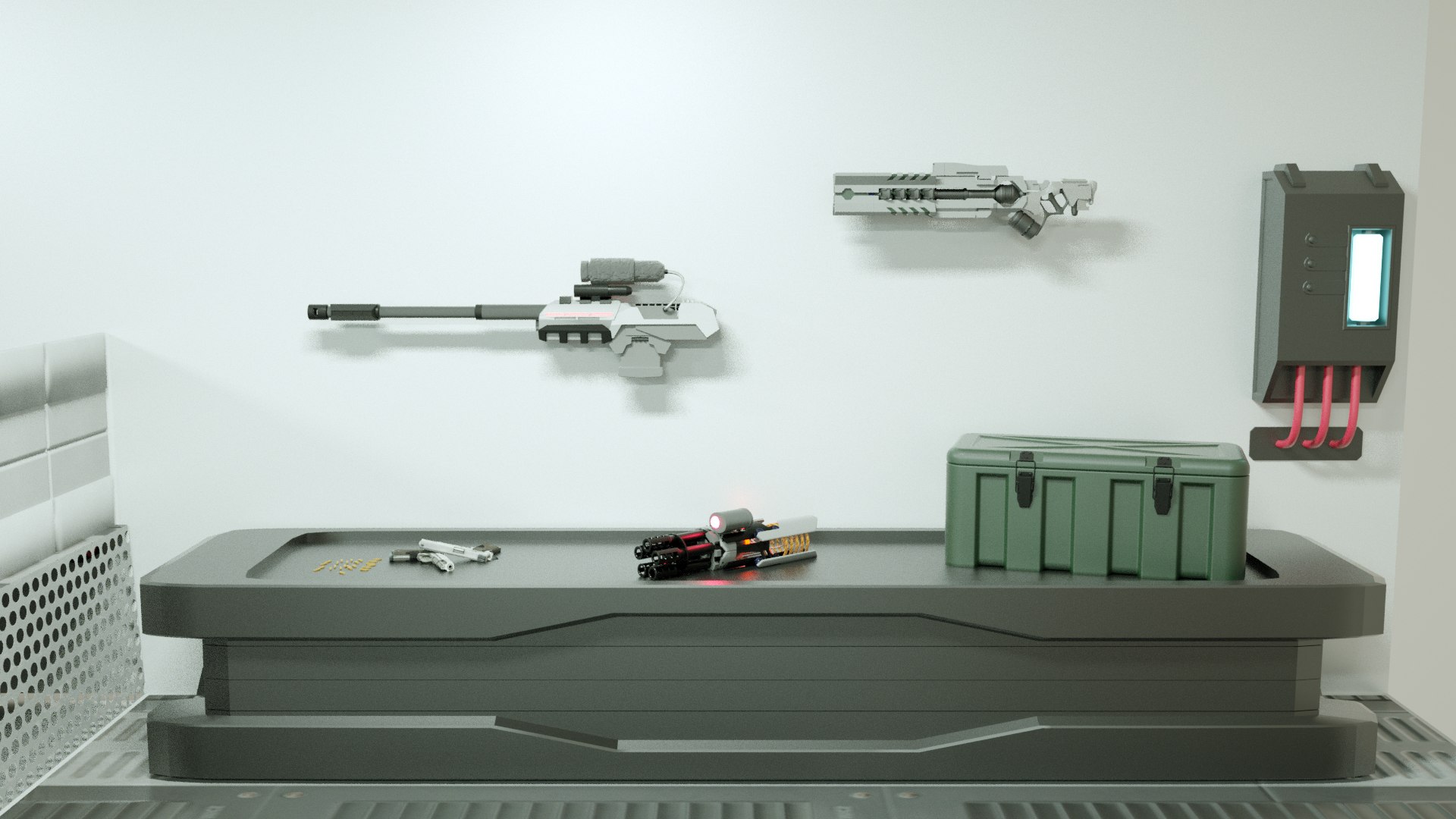 3D Model Room Weapons Shooting Range - TurboSquid 1552960