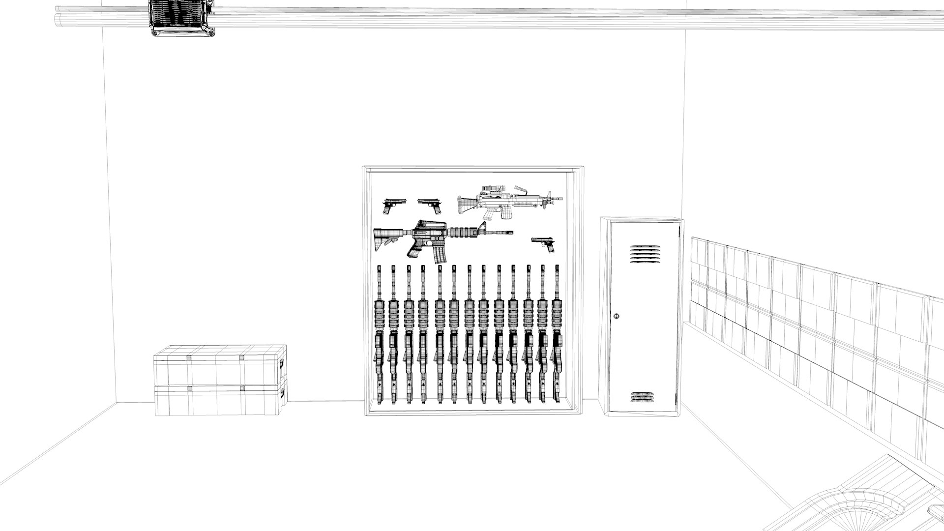 3D Model Room Weapons Shooting Range - TurboSquid 1552960