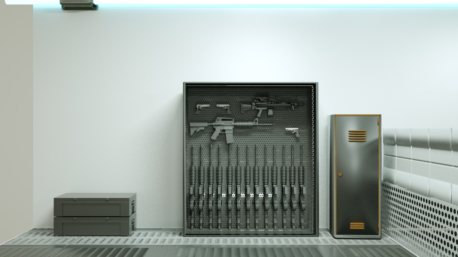 3D Model Room Weapons Shooting Range - TurboSquid 1552960