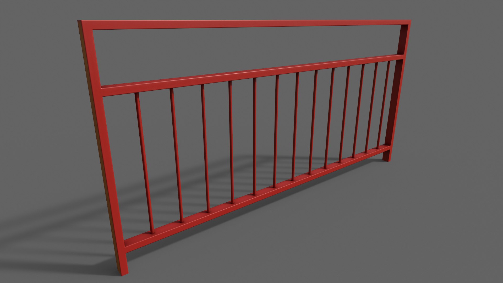 3D PBR Pedestrian Guard Rail Red V3 Model - TurboSquid 1867098