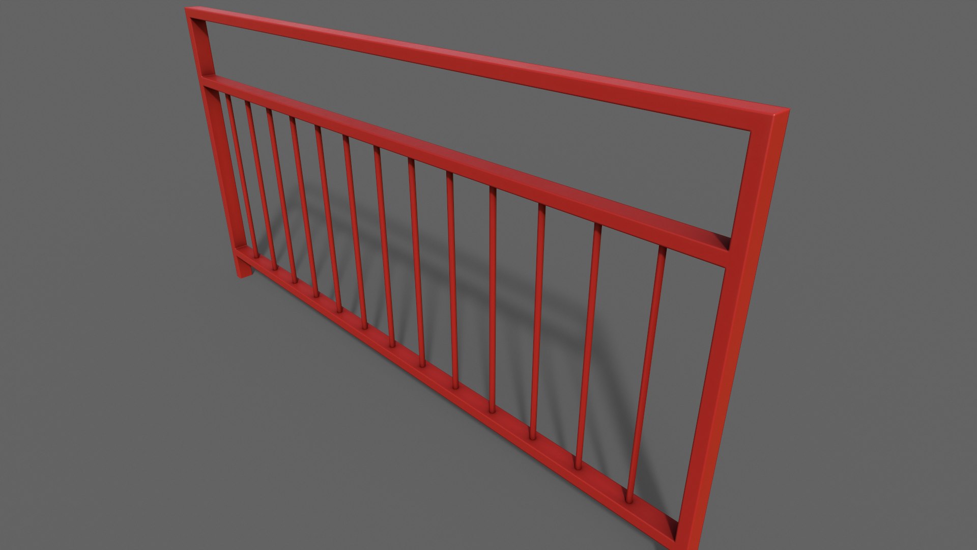 3D PBR Pedestrian Guard Rail Red V3 Model - TurboSquid 1867098