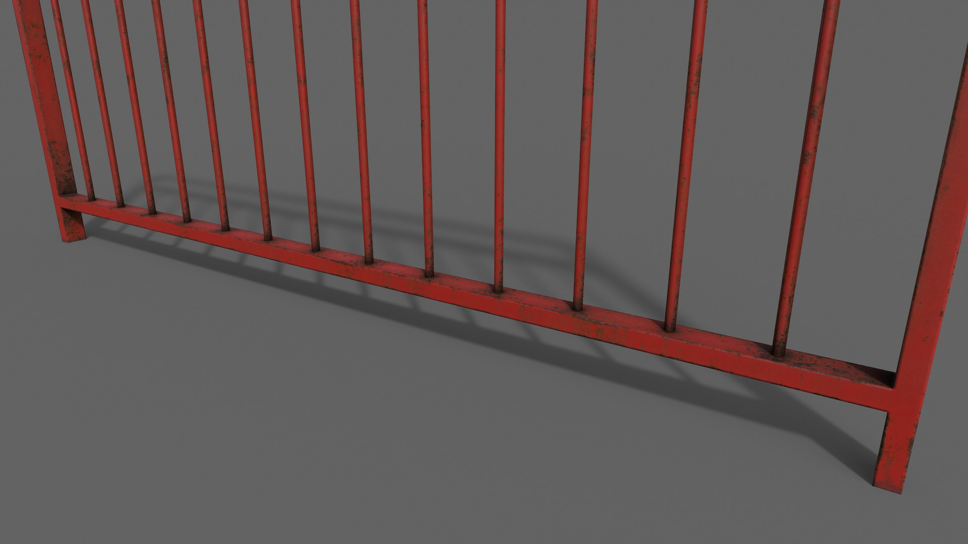 3D PBR Pedestrian Guard Rail Red V3 Model - TurboSquid 1867098