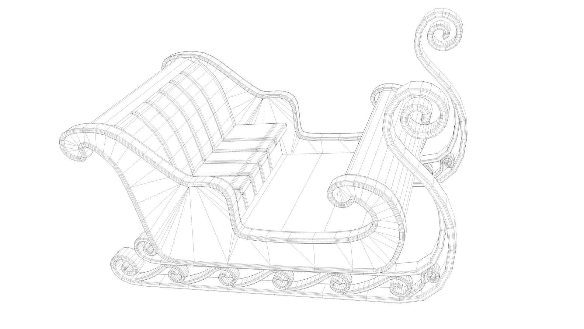 Christmas Santa Sleigh Model - TurboSquid 1967542