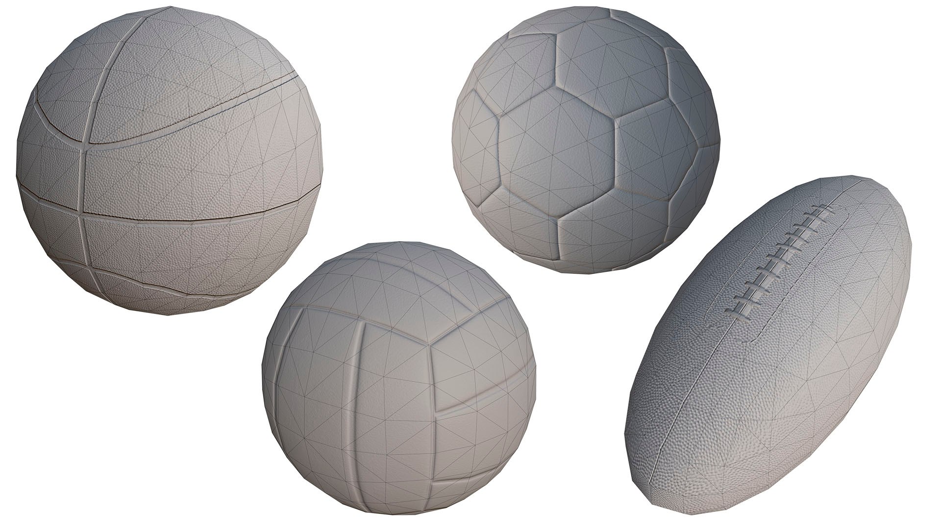 SportBalls Low Poly PBR Model - TurboSquid 1748542