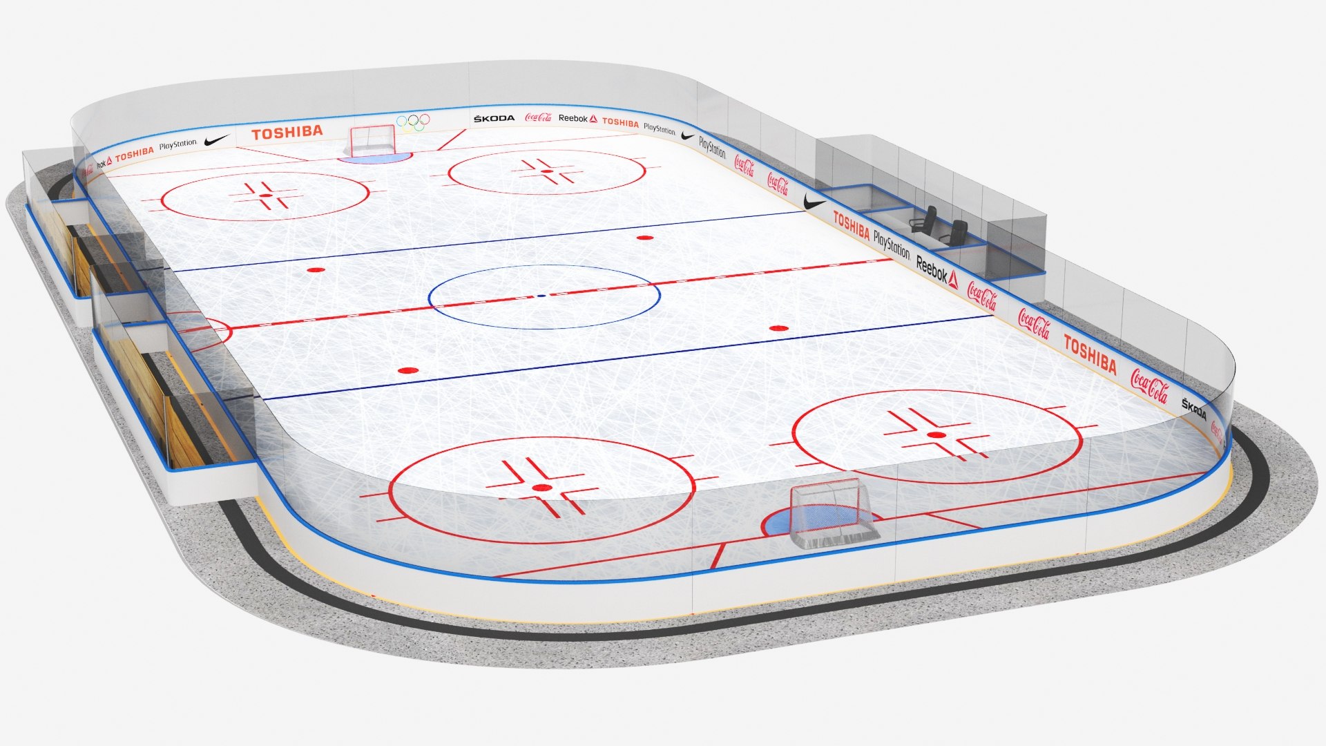 3D Real Hockey Rink Model - TurboSquid 1485551