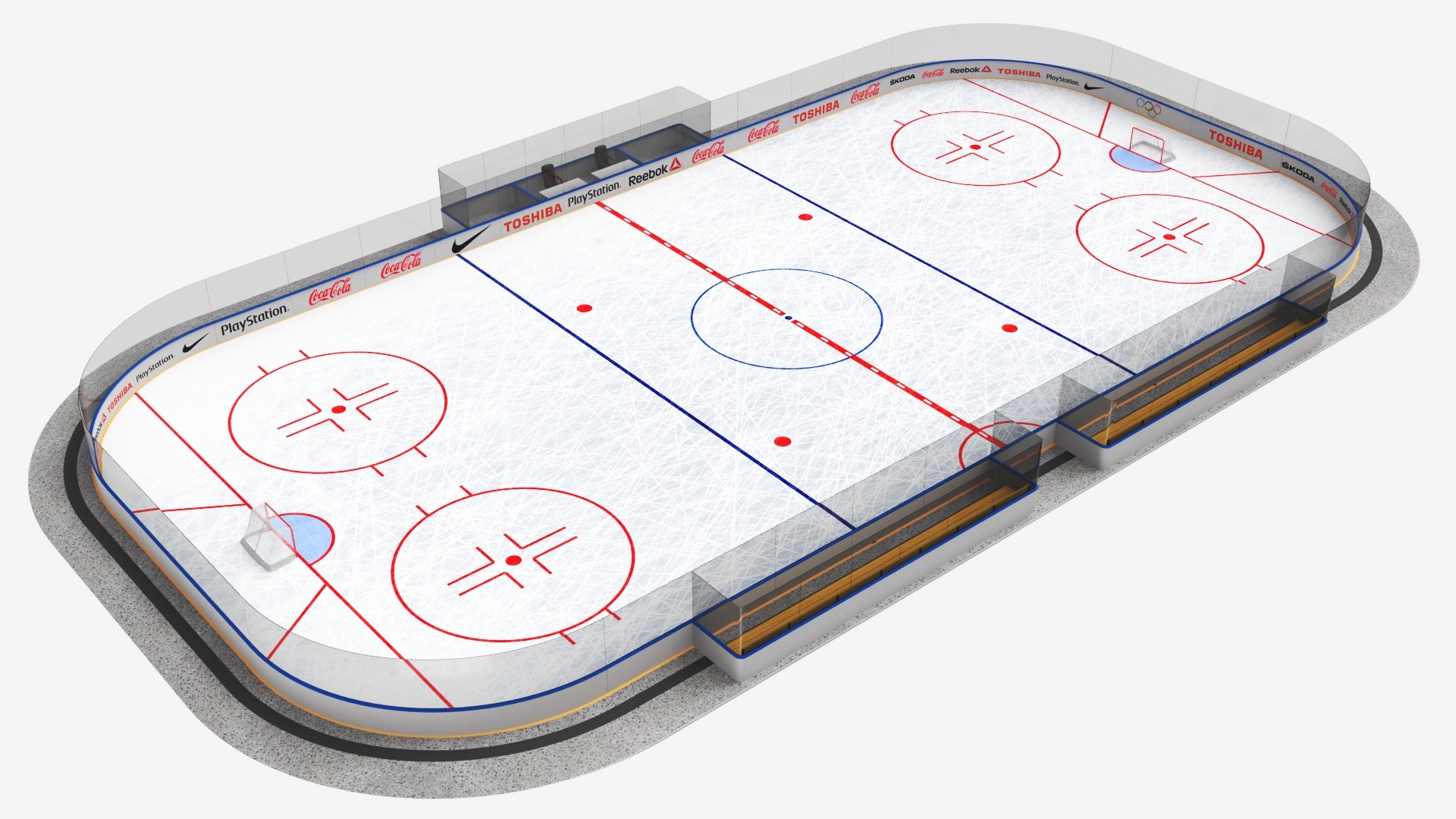 3D Real Hockey Rink Model - TurboSquid 1485551