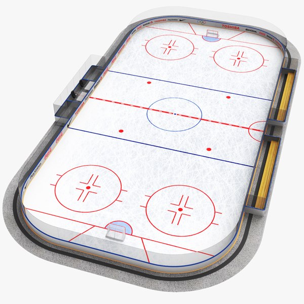 3D real hockey rink model - TurboSquid 1485551