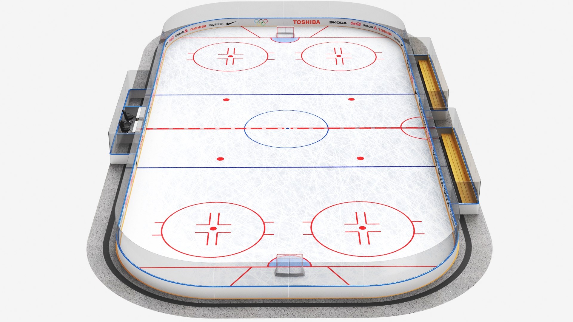 3D Real Hockey Rink Model - TurboSquid 1485551