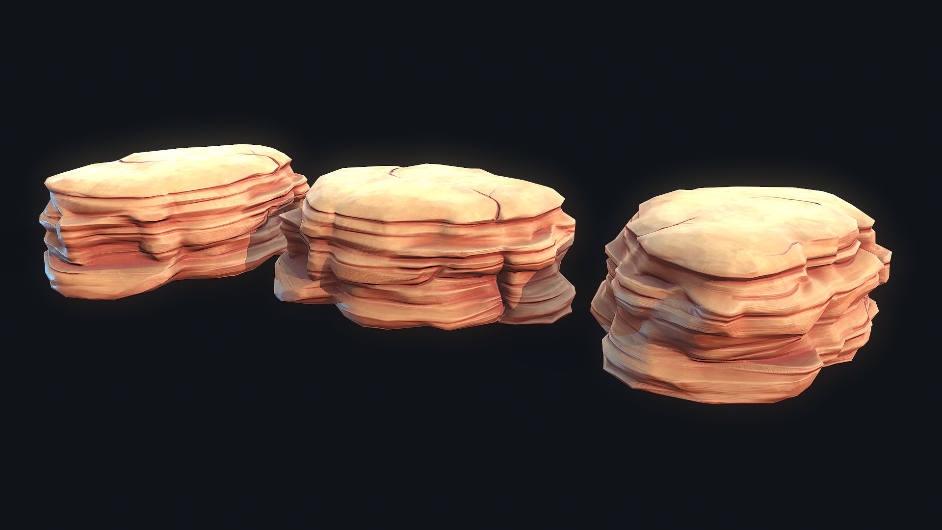 Stylized Desert Rock Collection 3D Model - TurboSquid 2134729