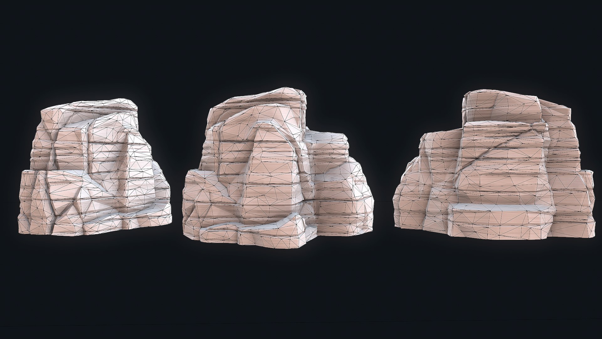 Stylized Desert Rock Collection 3D Model - TurboSquid 2134729