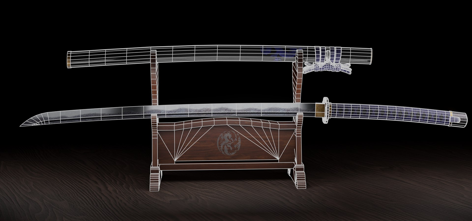 3D Katana And Stand Model - TurboSquid 2234215