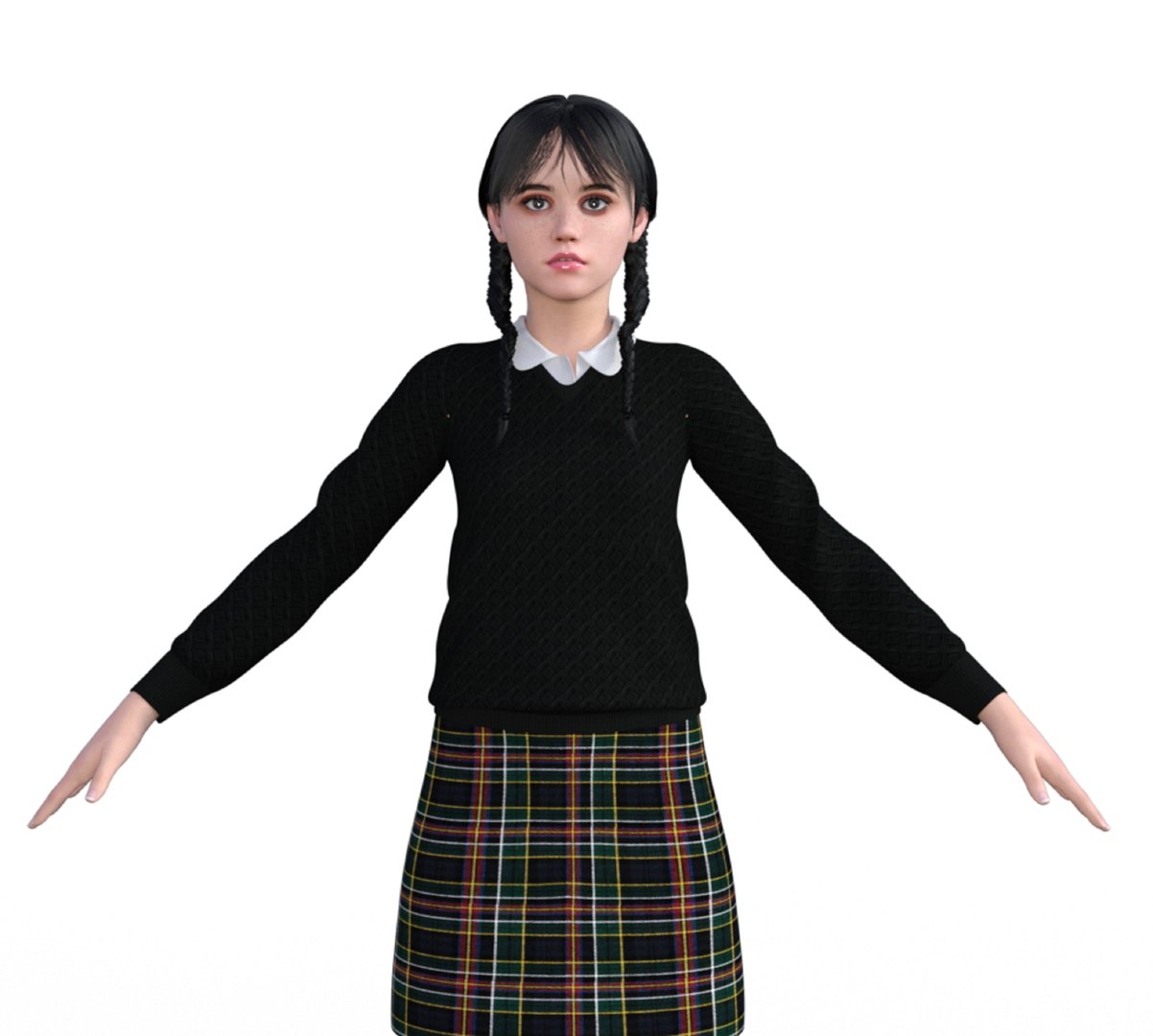 3D Wednesday Jenna Ortega - TurboSquid 2030918