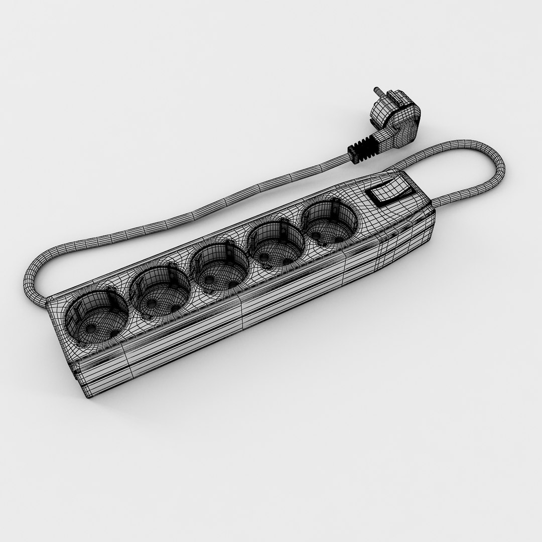 Extension socket 3D model - TurboSquid 1179817