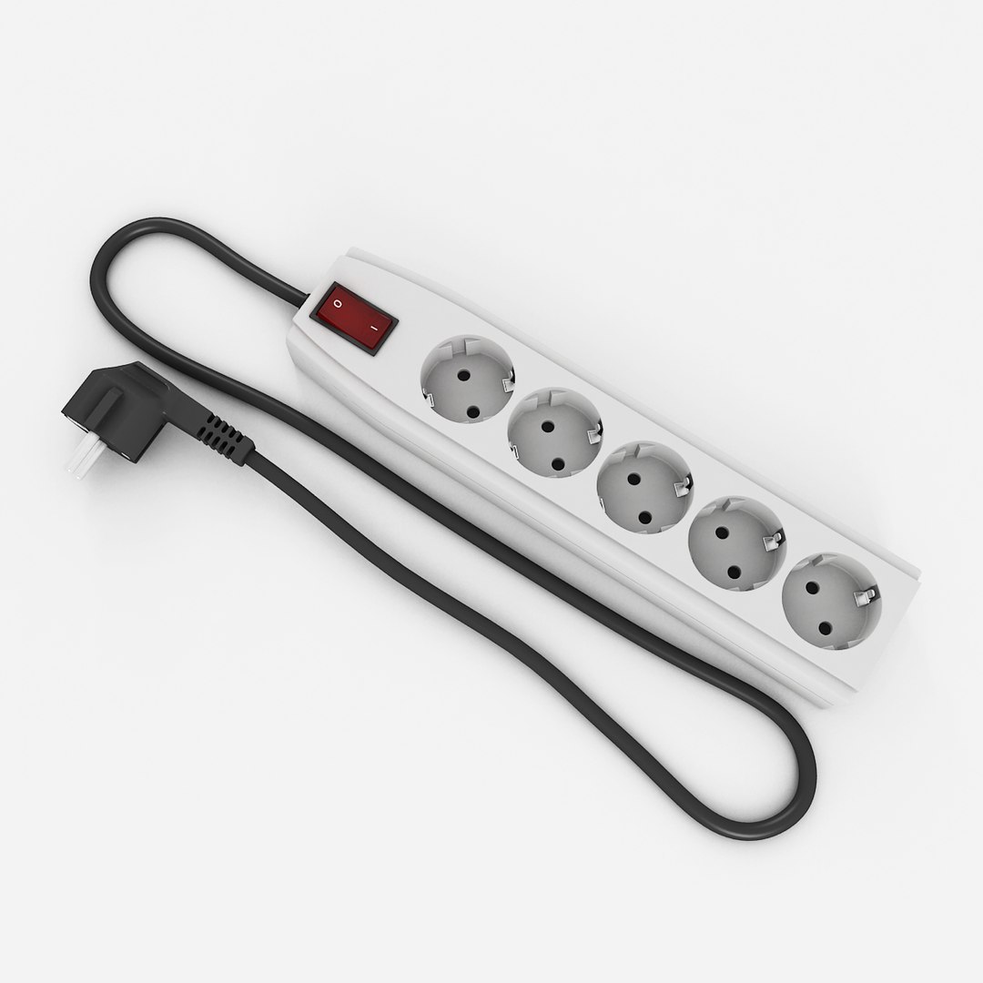 Extension socket 3D model - TurboSquid 1179817
