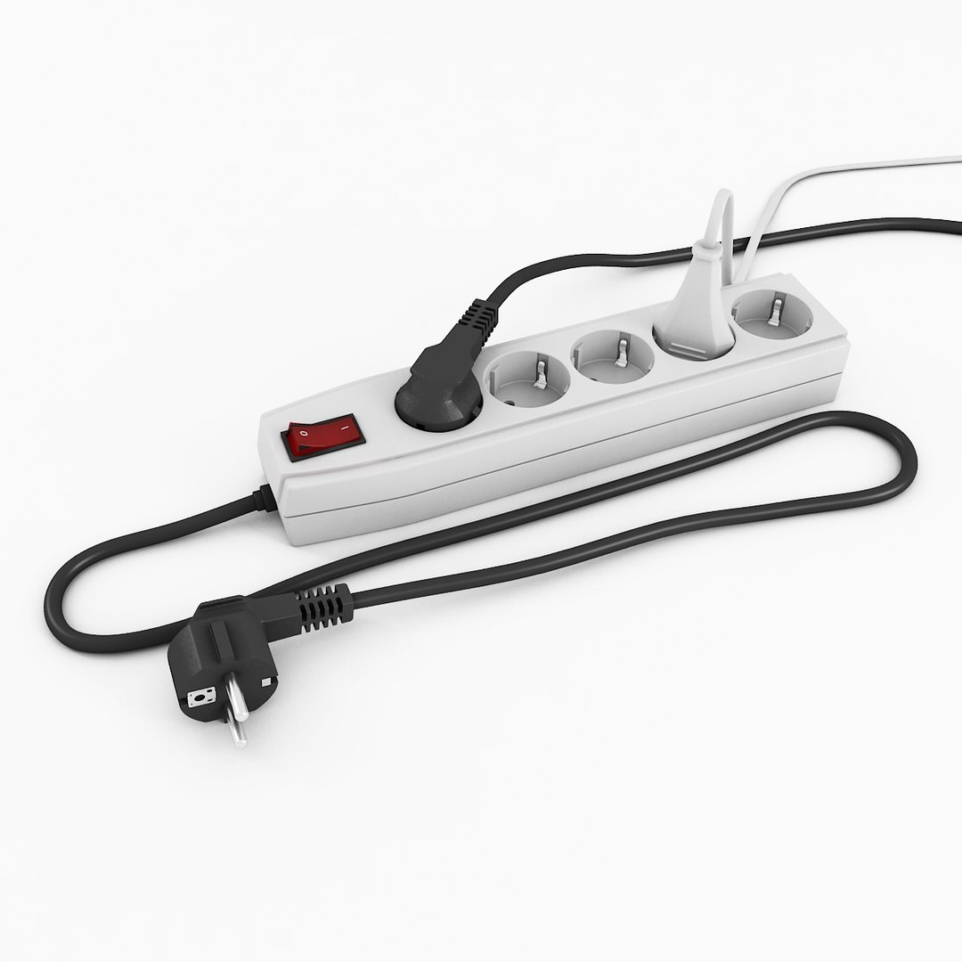 Extension socket 3D model - TurboSquid 1179817