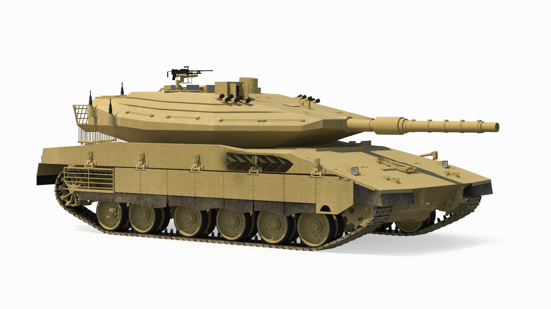 Main Battle Tank Merkava Mk IV Sand Rigged 3D Model - TurboSquid 2386256
