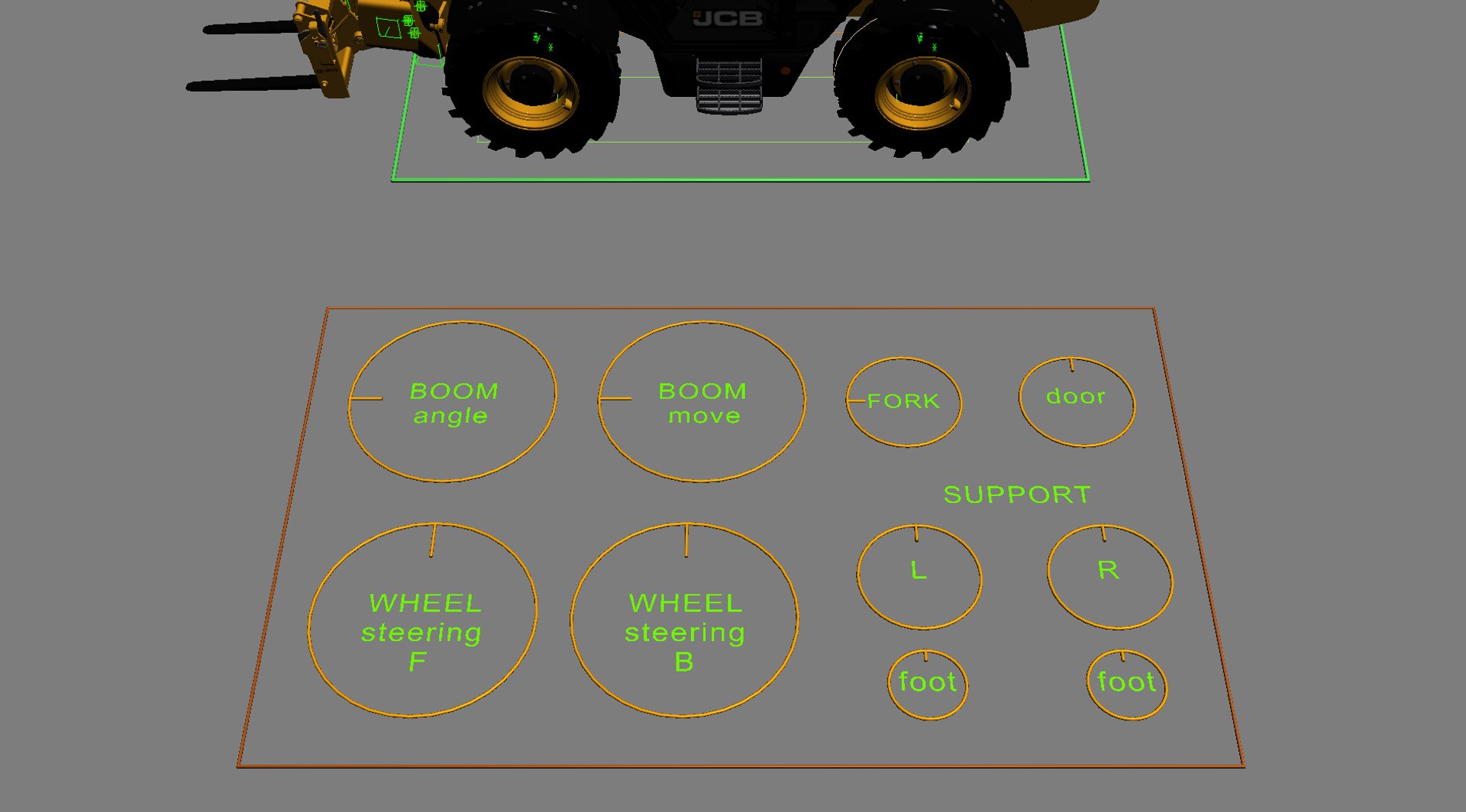 Telehandler 535-125 forklift rigged 3D - TurboSquid 1482415