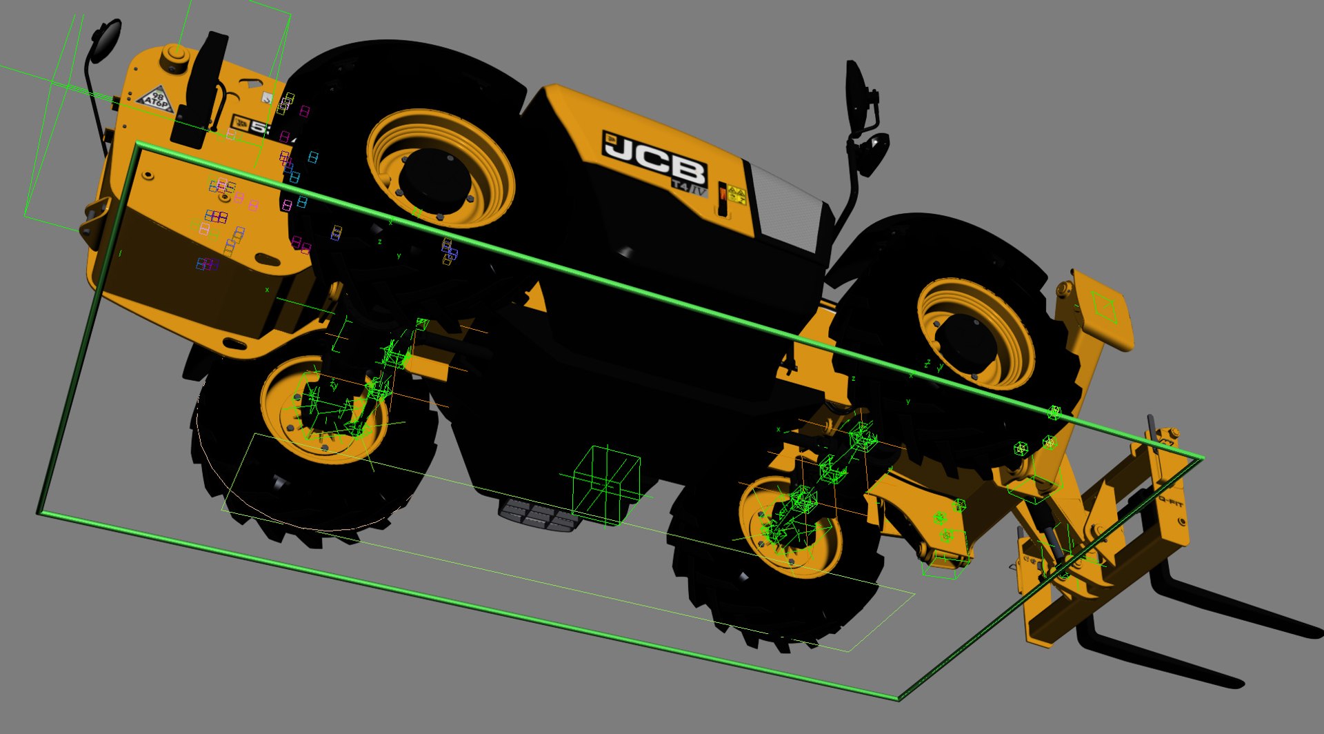 Telehandler 535-125 forklift rigged 3D - TurboSquid 1482415