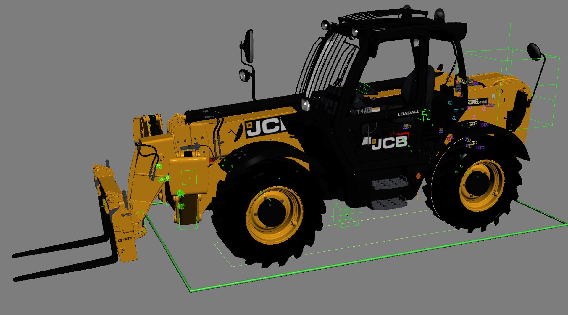 Telehandler 535-125 forklift rigged 3D - TurboSquid 1482415