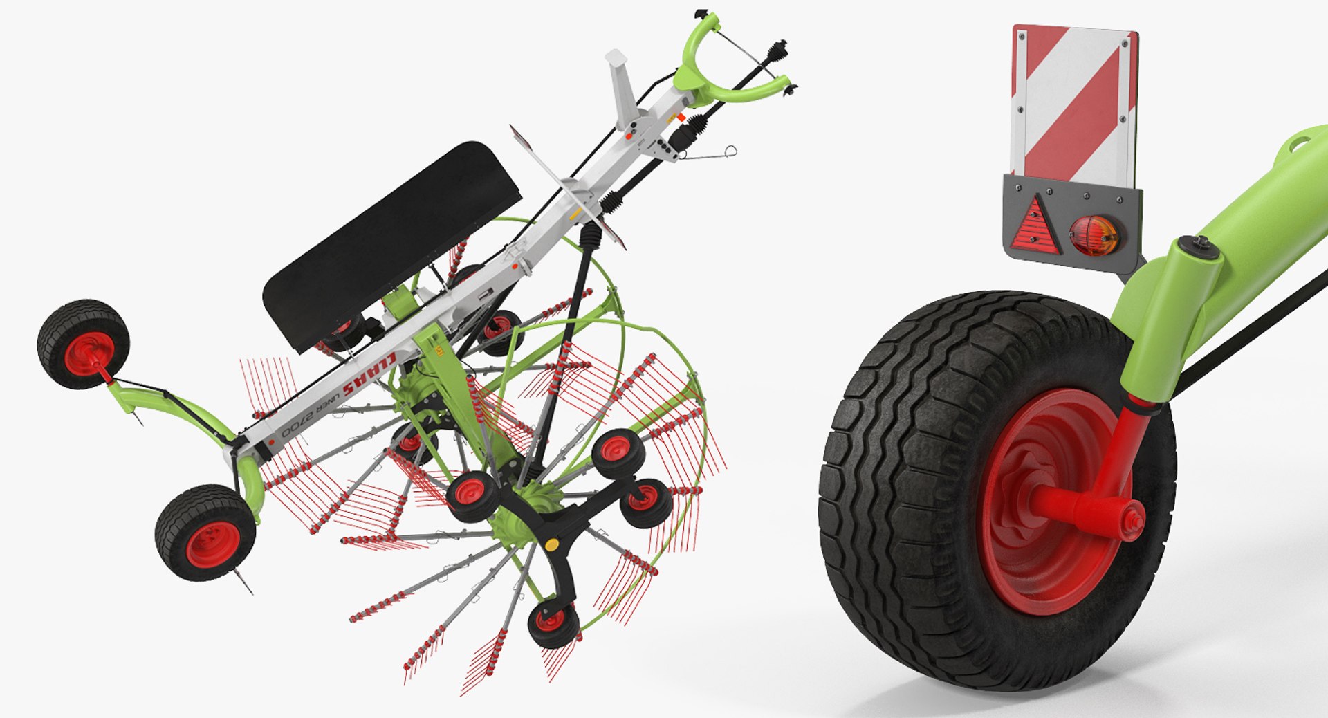 Twin rotor hay rake 3D model - TurboSquid 1332859