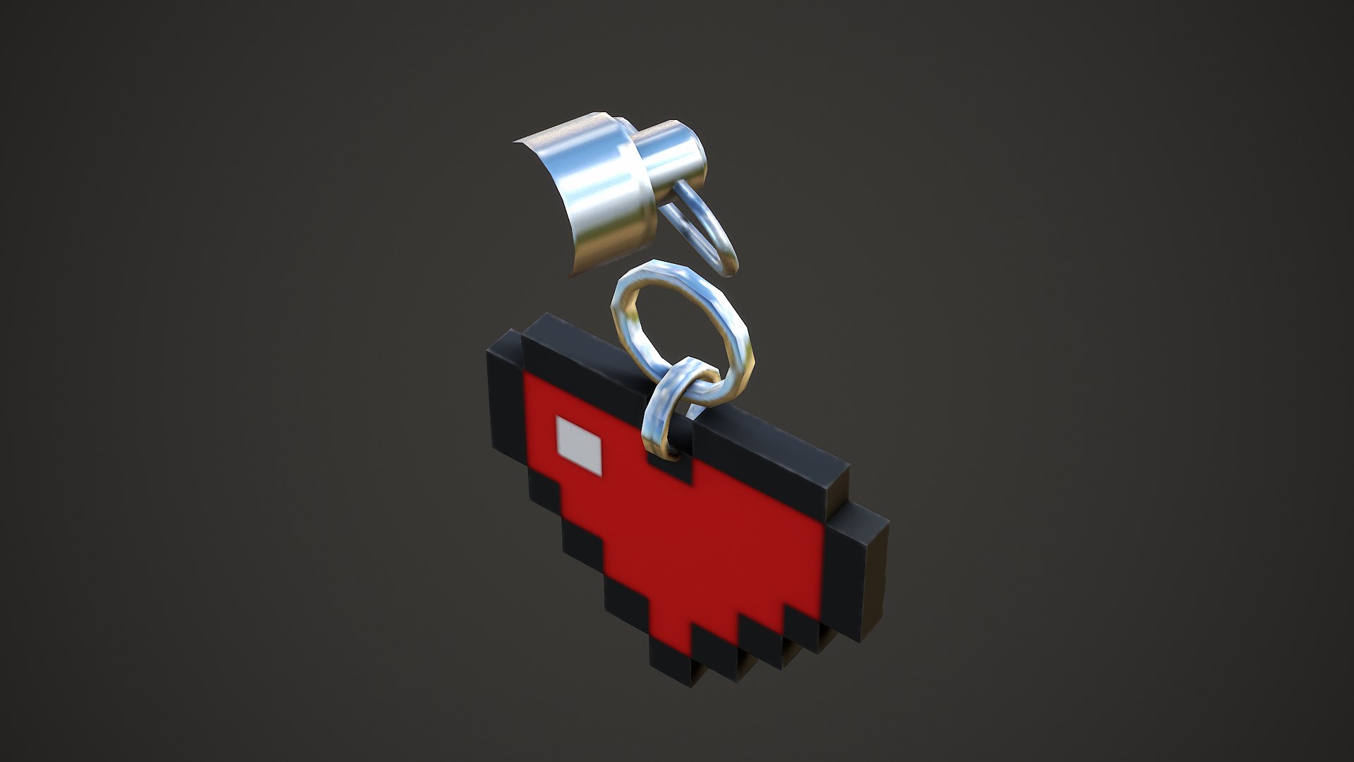 8-Bit Heart Weapon Charm - Low Poly Game Ready 3D - TurboSquid 2038645