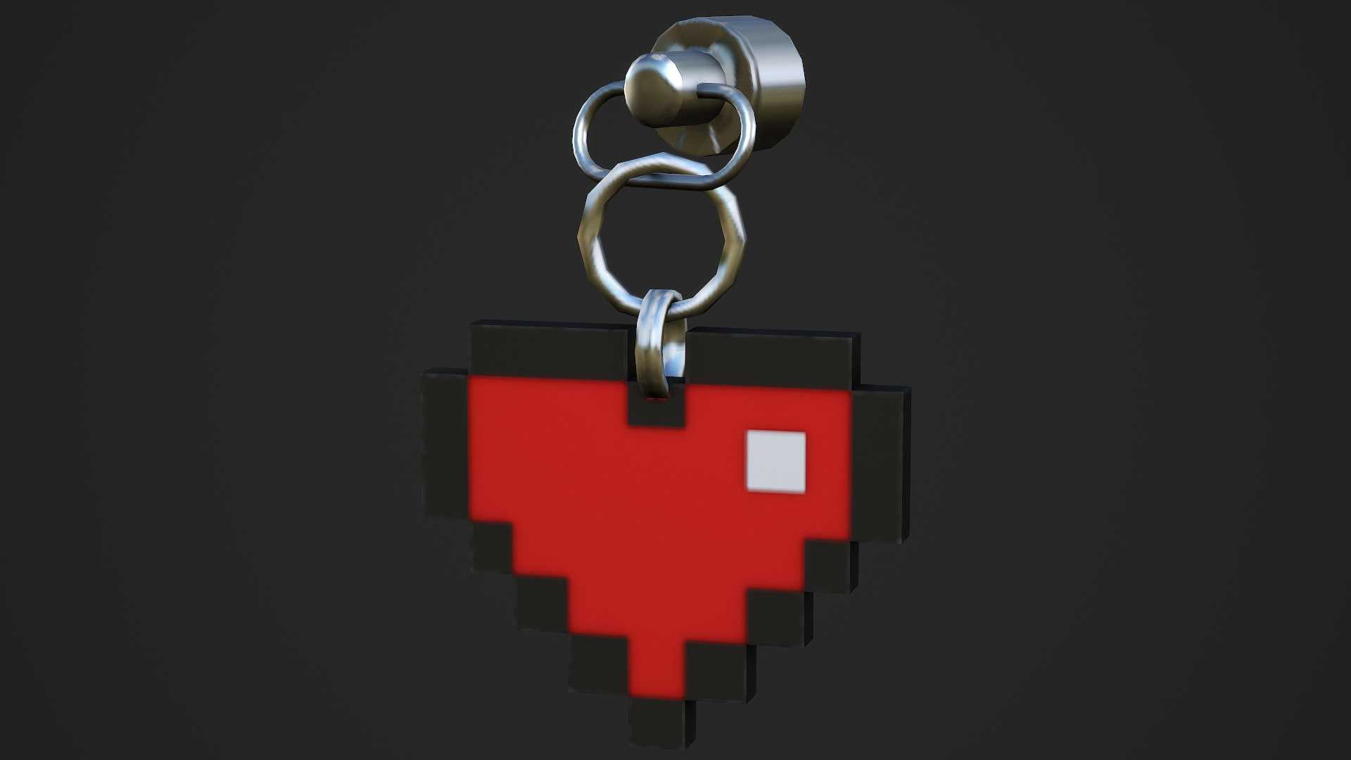 8-Bit Heart Weapon Charm - Low Poly Game Ready 3D - TurboSquid 2038645