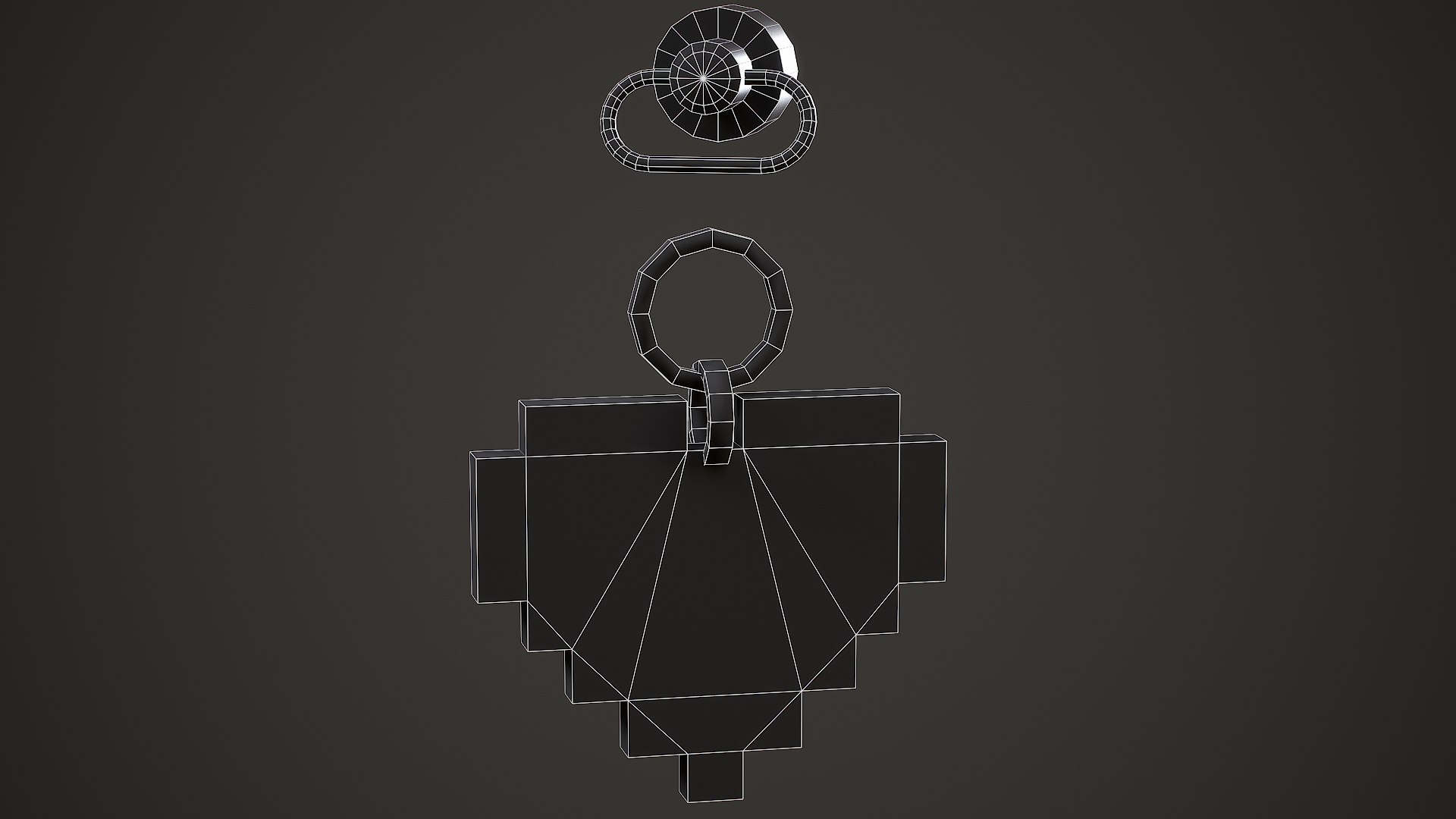 8-Bit Heart Weapon Charm - Low Poly Game Ready 3D - TurboSquid 2038645