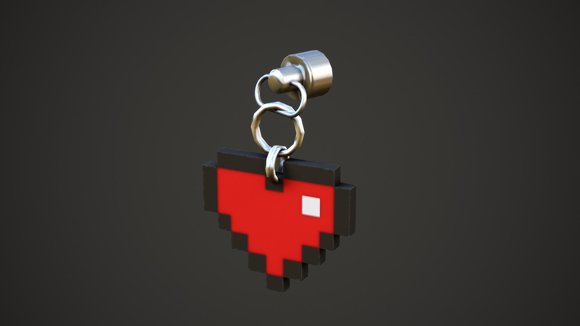 8-Bit Heart Weapon Charm - Low Poly Game Ready 3D - TurboSquid 2038645