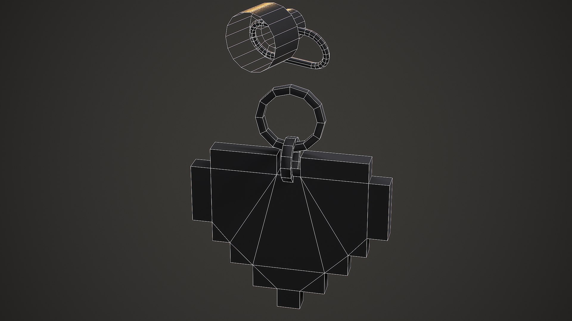 8-Bit Heart Weapon Charm - Low Poly Game Ready 3D - TurboSquid 2038645