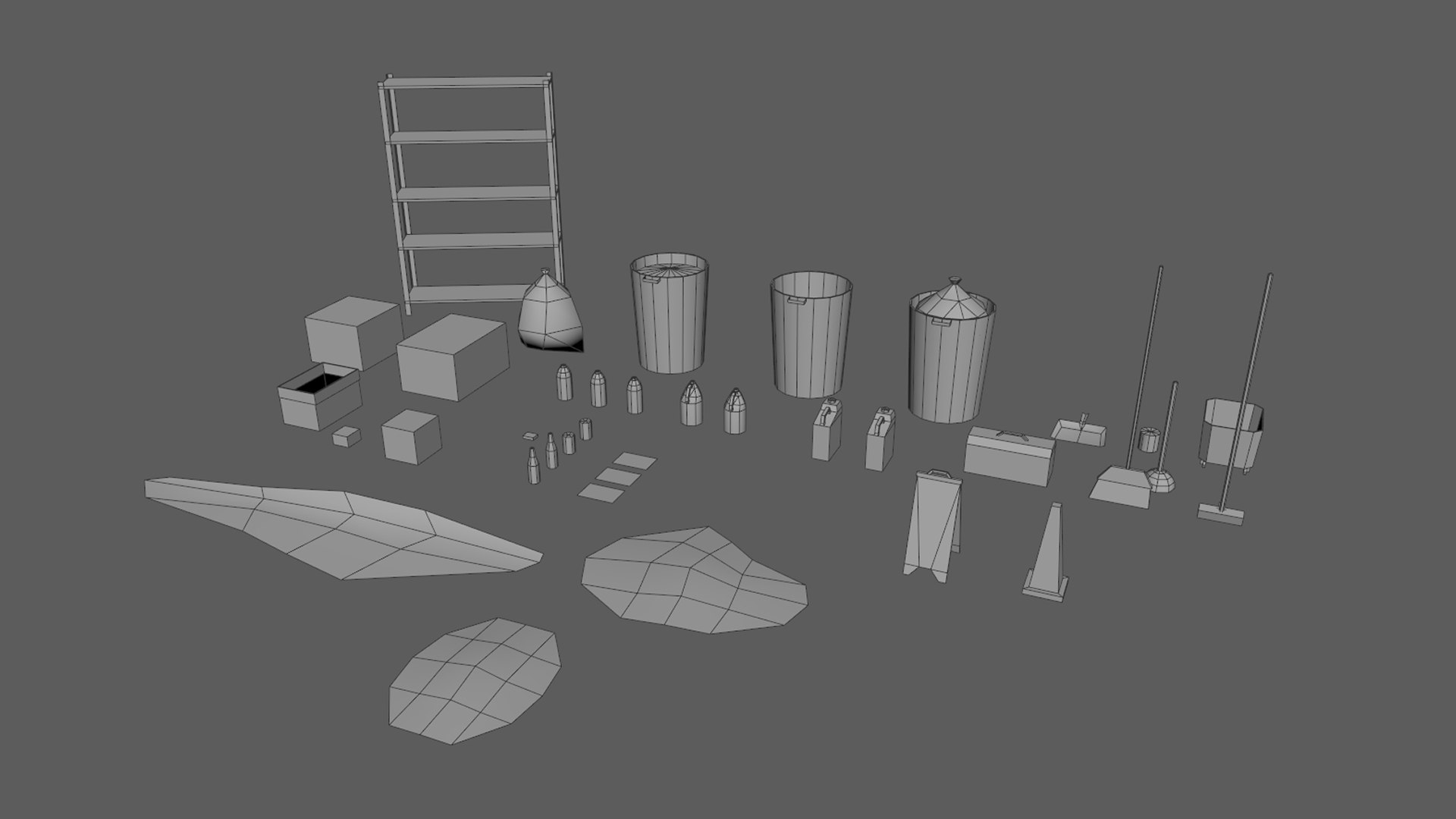 Retro Prop Set - PSX Style - 37 Pieces 3D Model - TurboSquid 1718246