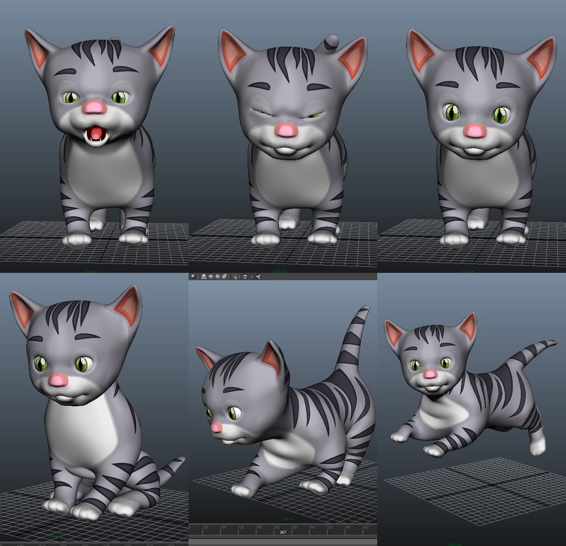 Cat Cartoon 3D Model - TurboSquid 1217106
