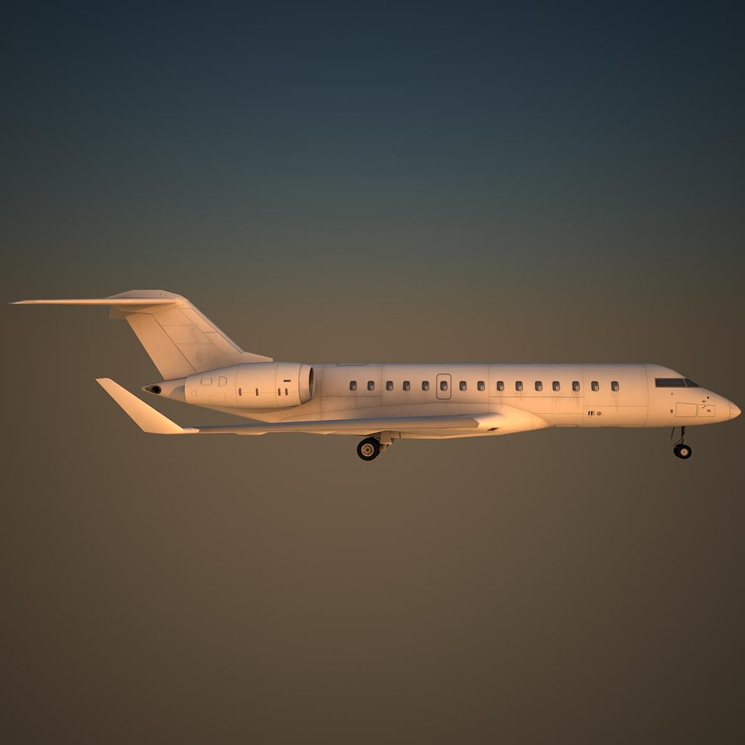 3d Bombardier Global Basic Model