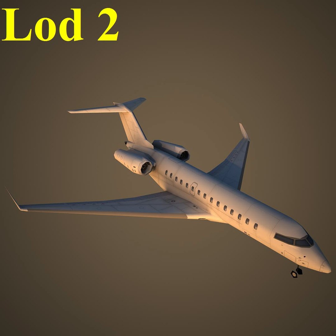 3d Bombardier Global Basic Model