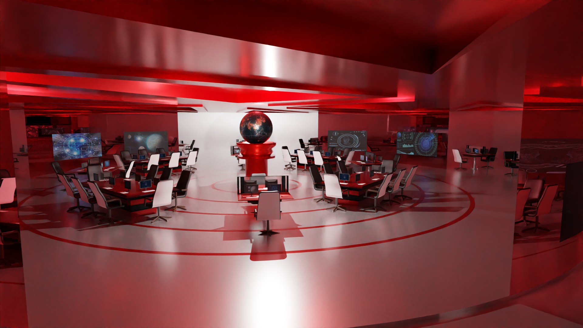 Sci-Fi Command Center Model - TurboSquid 2161389