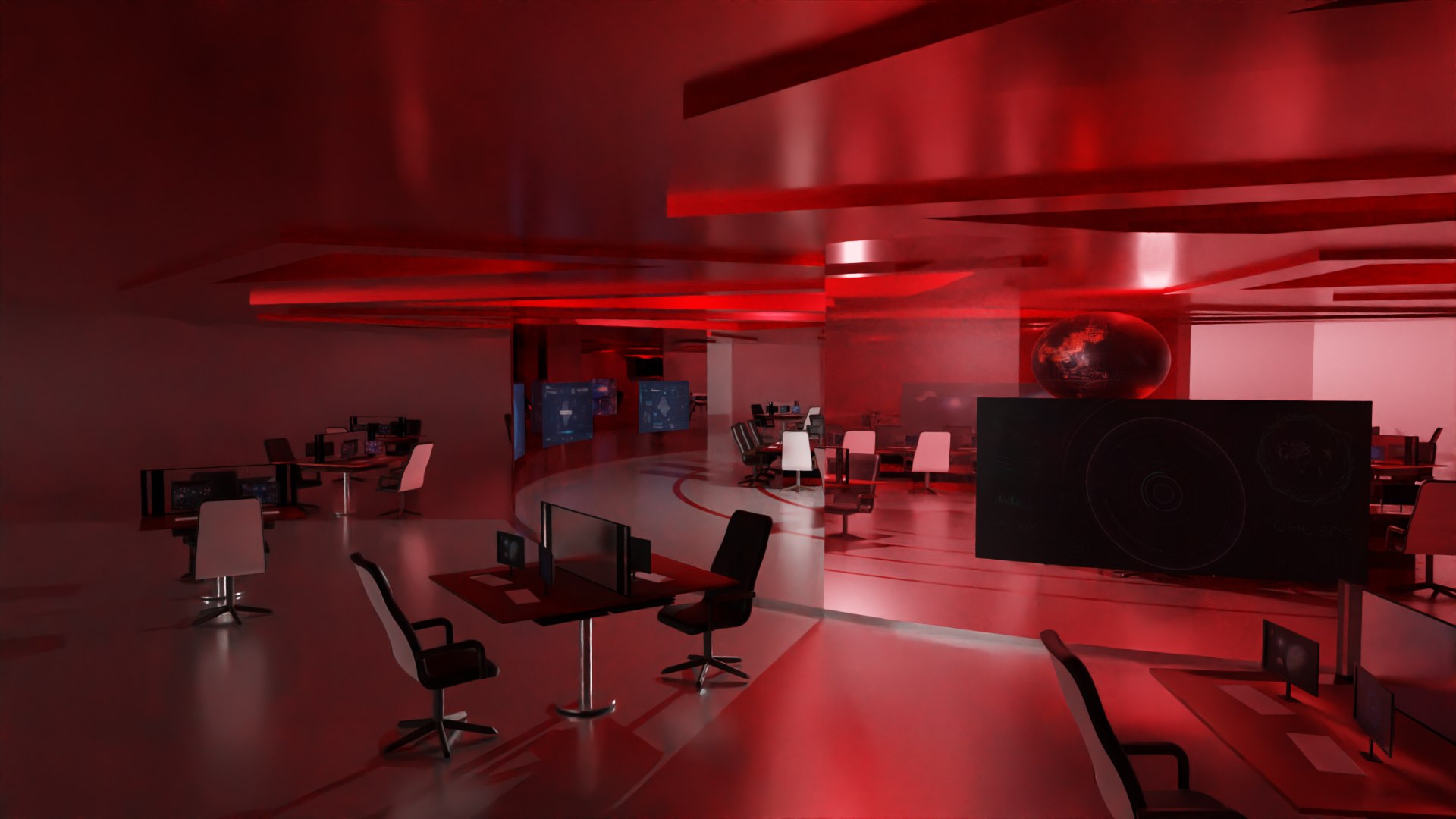 Sci-Fi Command Center Model - TurboSquid 2161389