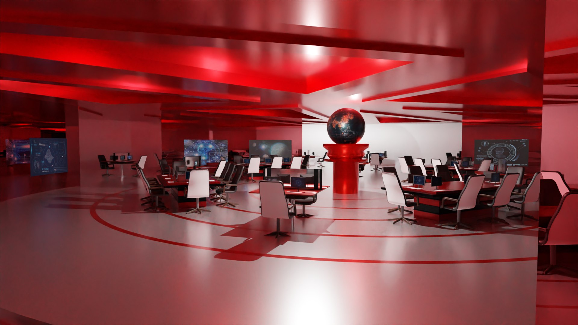 Sci-Fi Command Center Model - TurboSquid 2161389