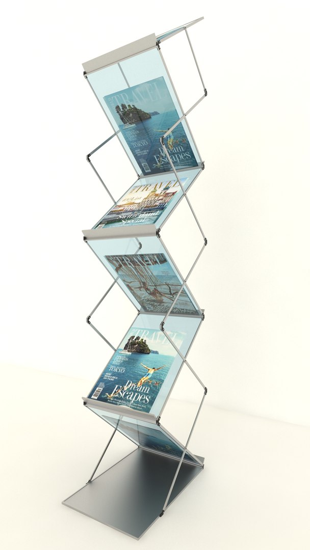 3D Folding Brochure Stand - TurboSquid 1456557