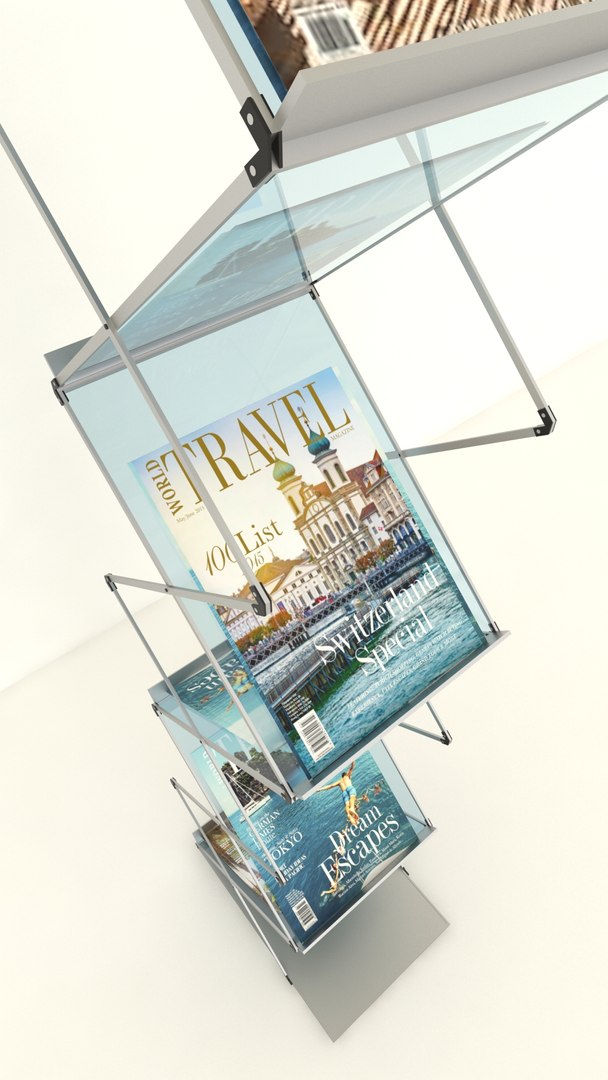 3D Folding Brochure Stand - TurboSquid 1456557