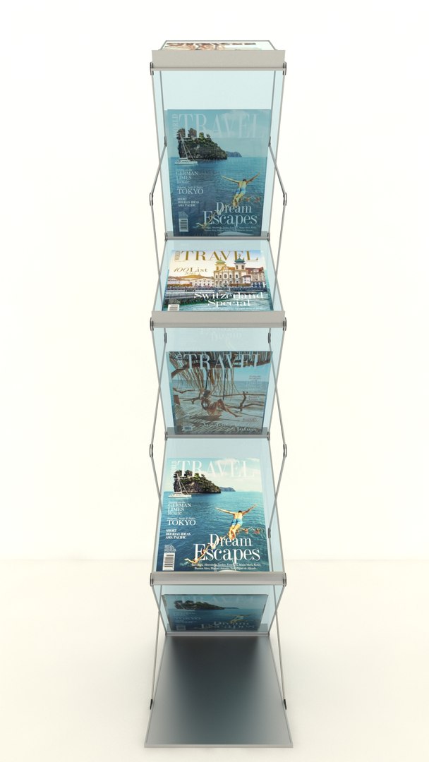 3D Folding Brochure Stand - TurboSquid 1456557