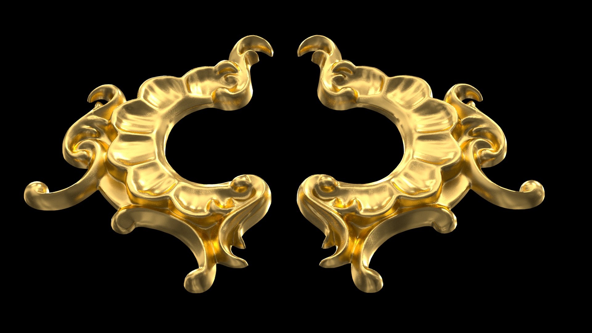 Plaster Decorative Bow DS420 3D Model - TurboSquid 2384195