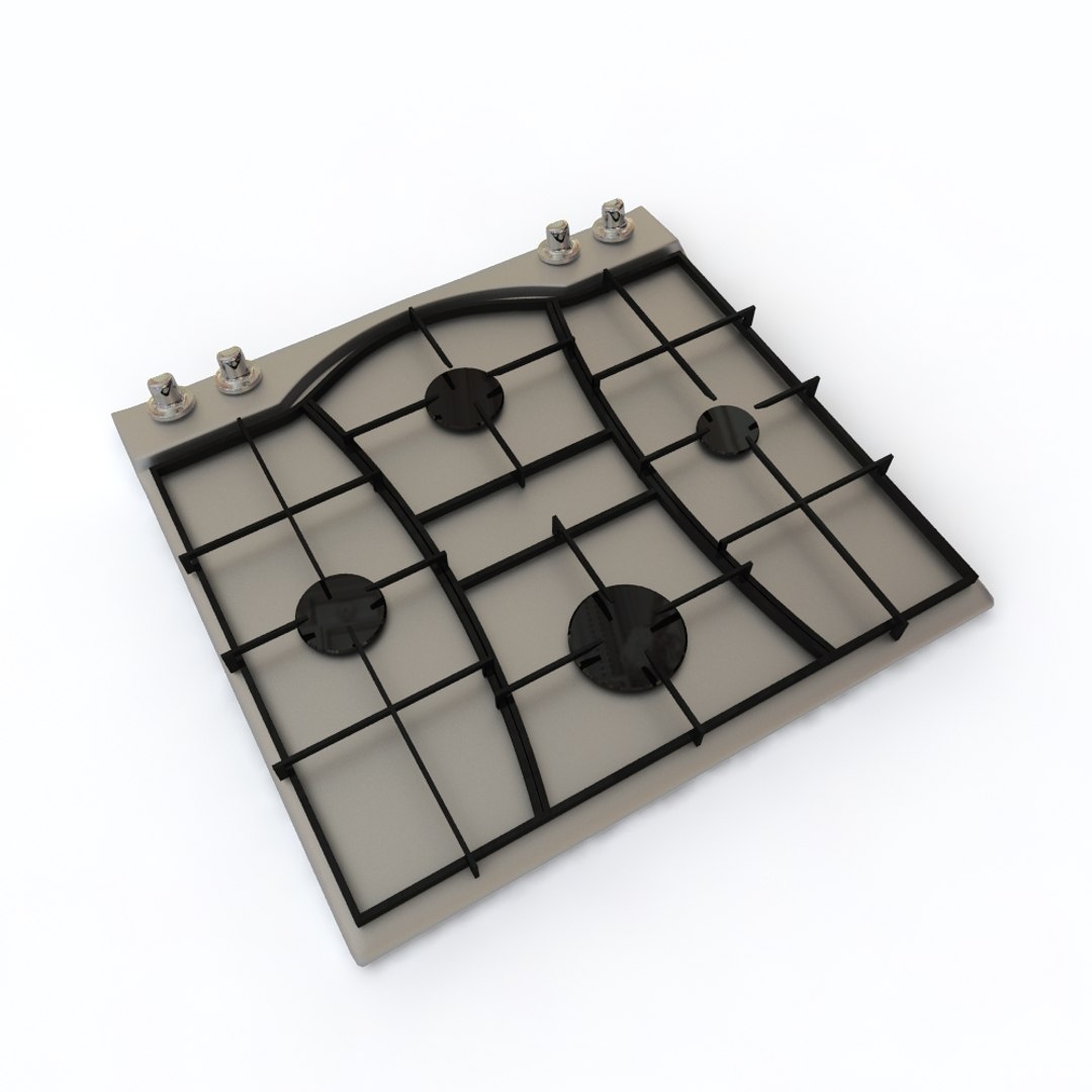 3d Gas Hob Model