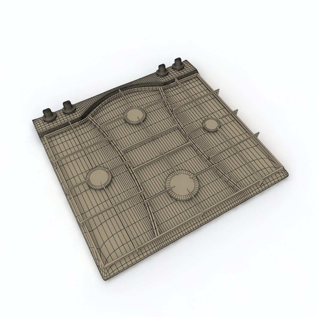 3d gas hob model