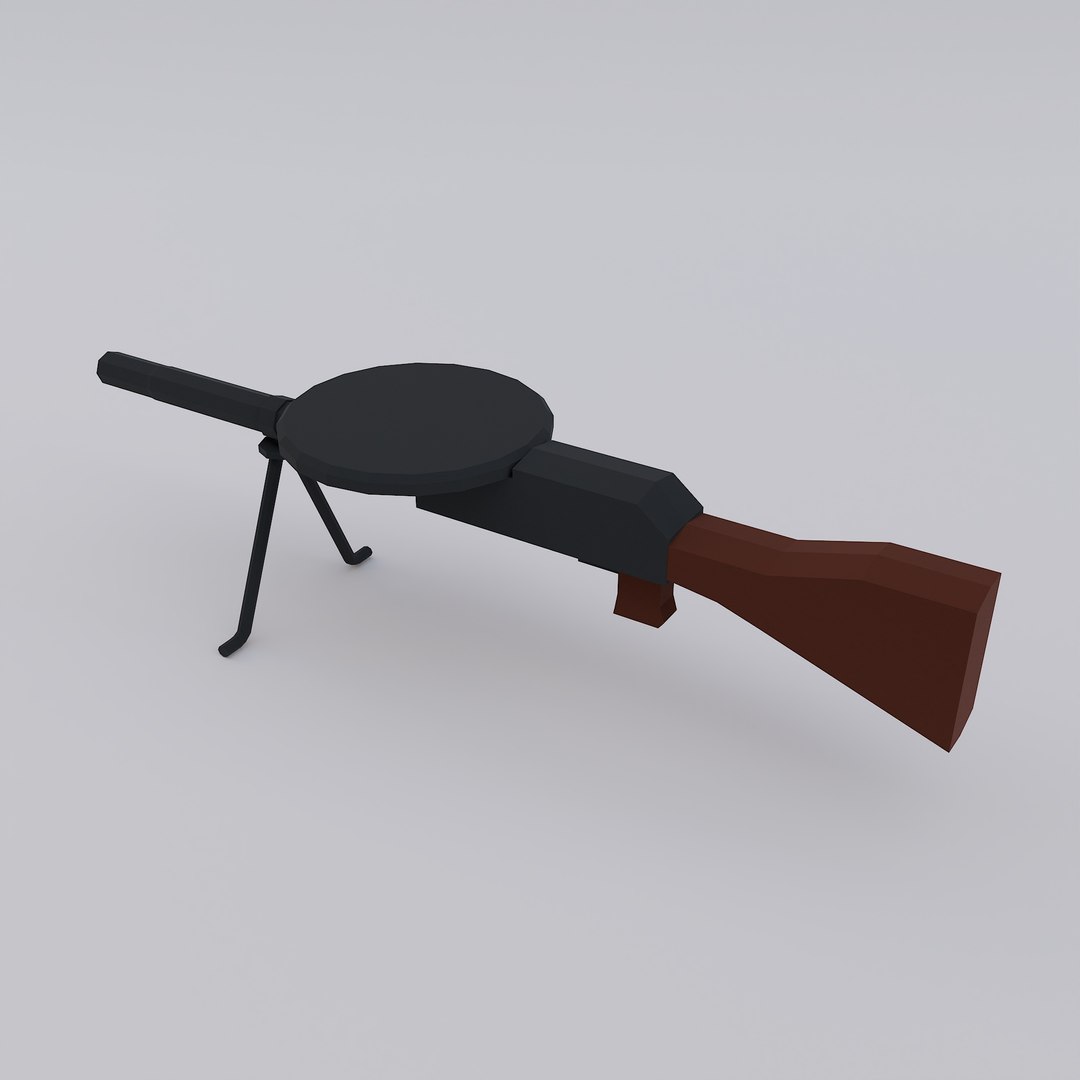 LEWIS Light Machine Gun Model - TurboSquid 1992585
