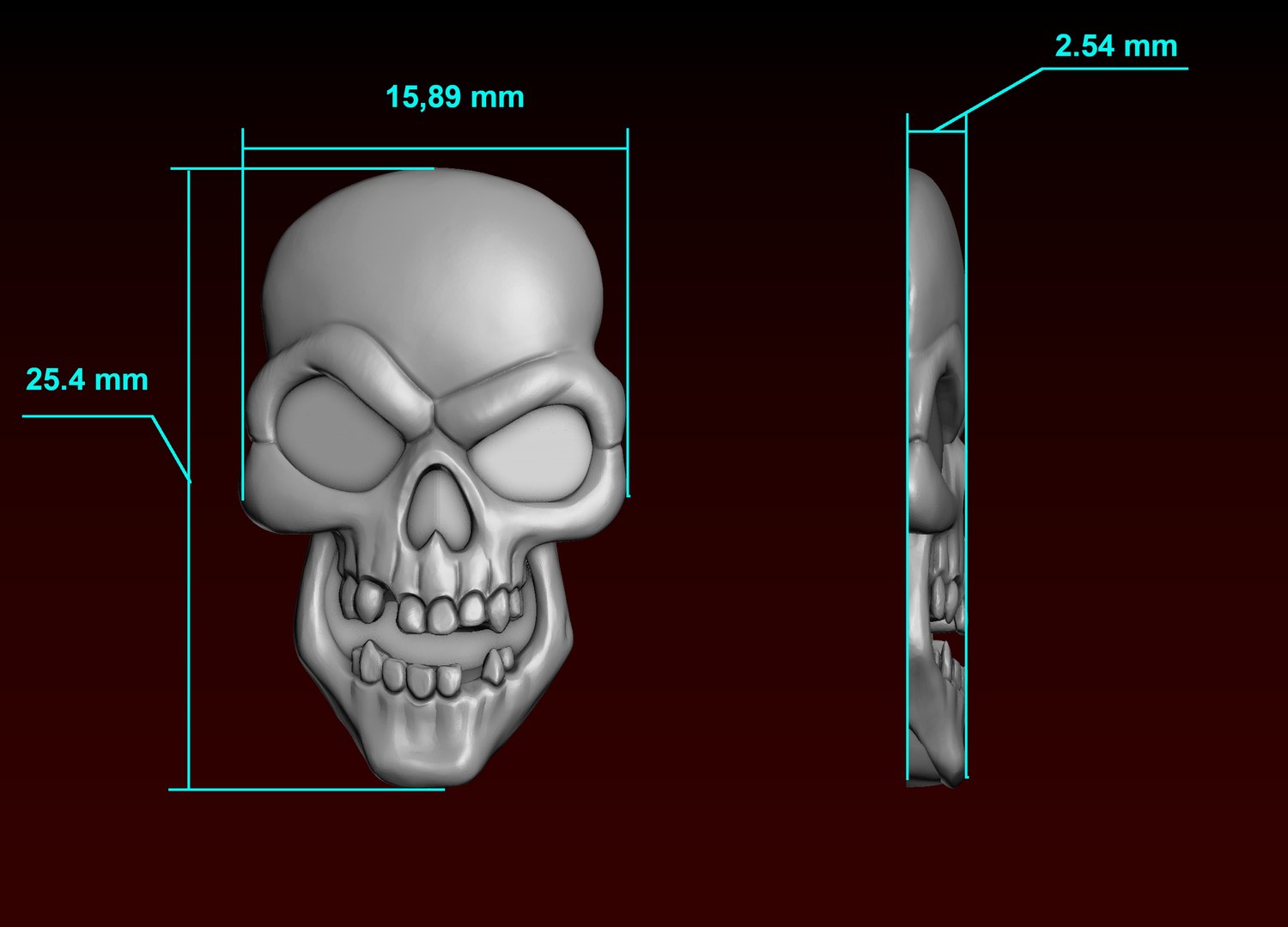 Skull bas relief 3D model - TurboSquid 1875506