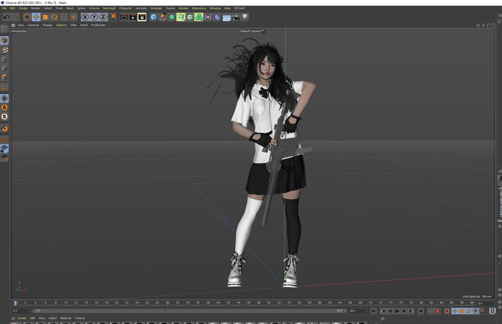 3D Cute Girl In JK With Posing Model - TurboSquid 2209265