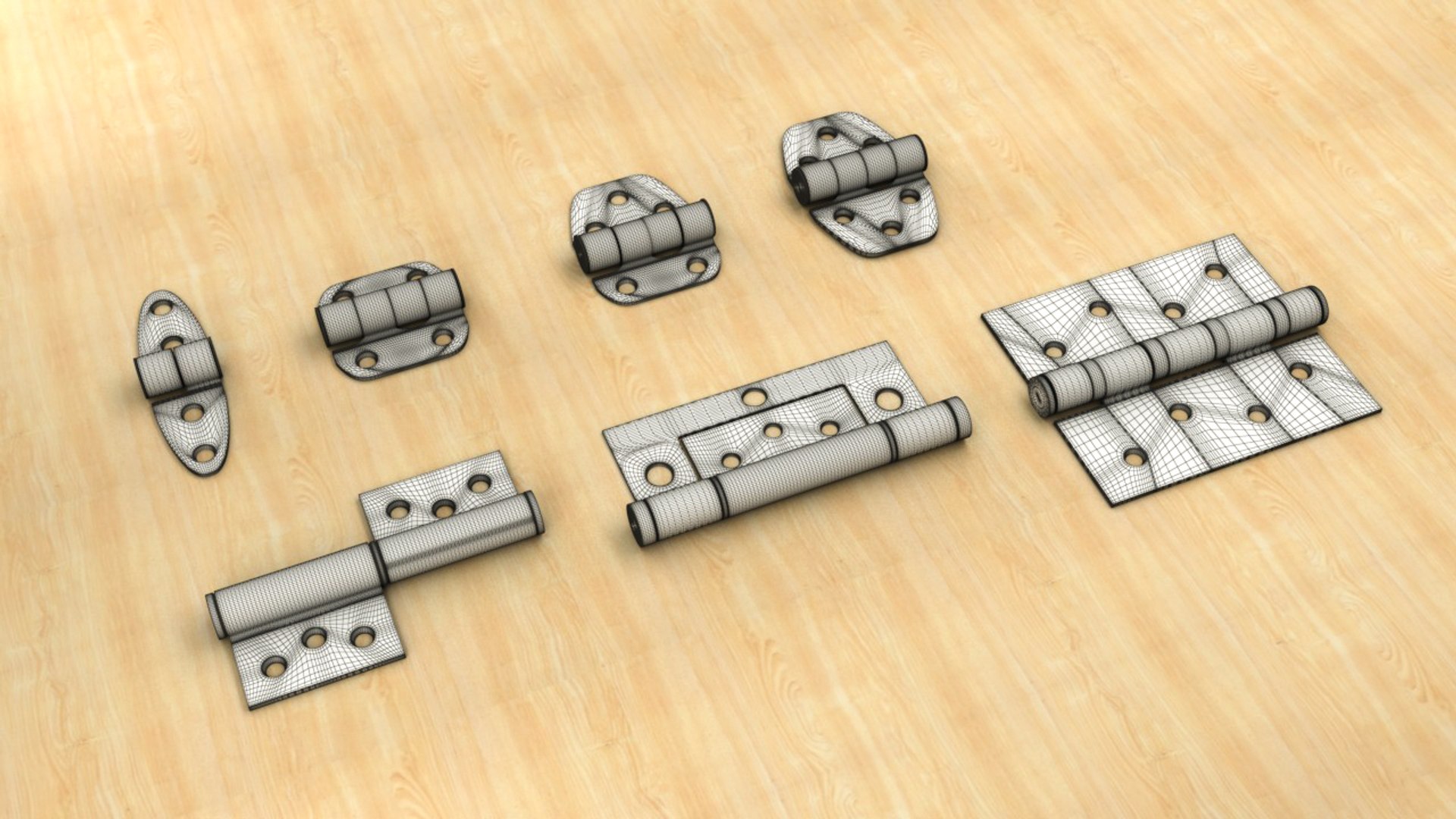 Hinges 3D Model - TurboSquid 1453553